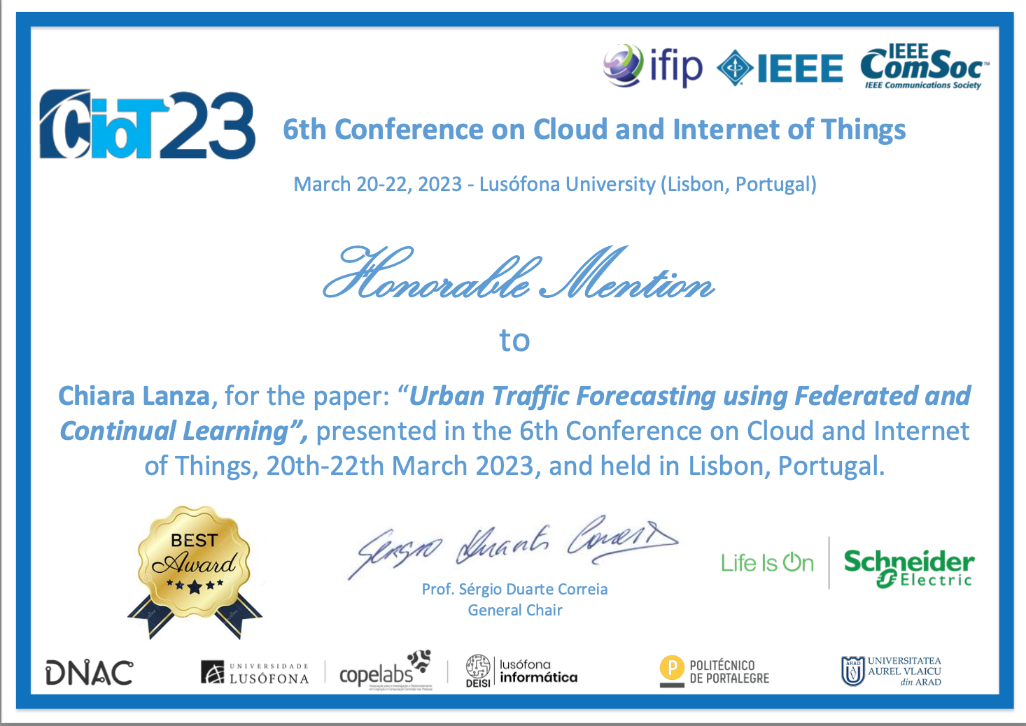 Awards - CIoT 2023
